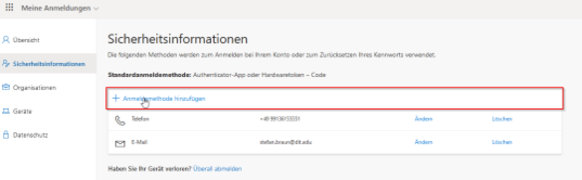 MFA Authenticator App einrichten | MyTHD
